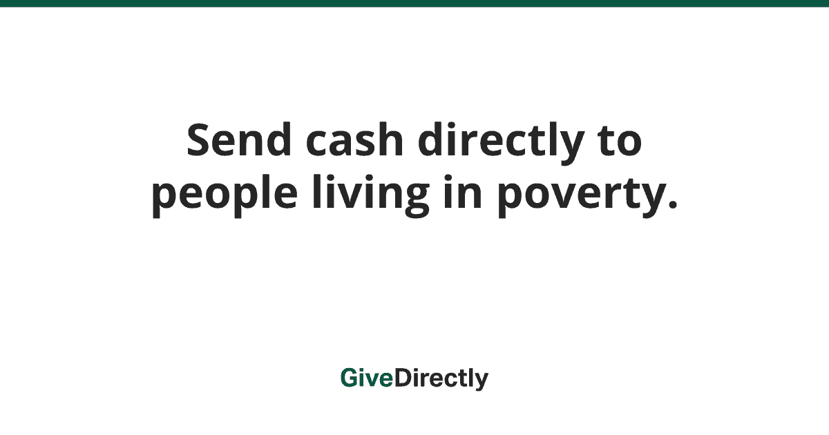 GiveDirectly Programs | GiveDirectly
