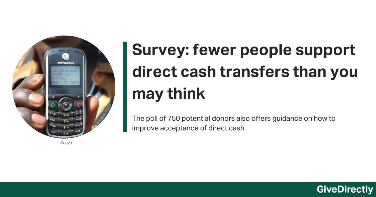 Survey: fewer people support direct cash transfers than you may think ...